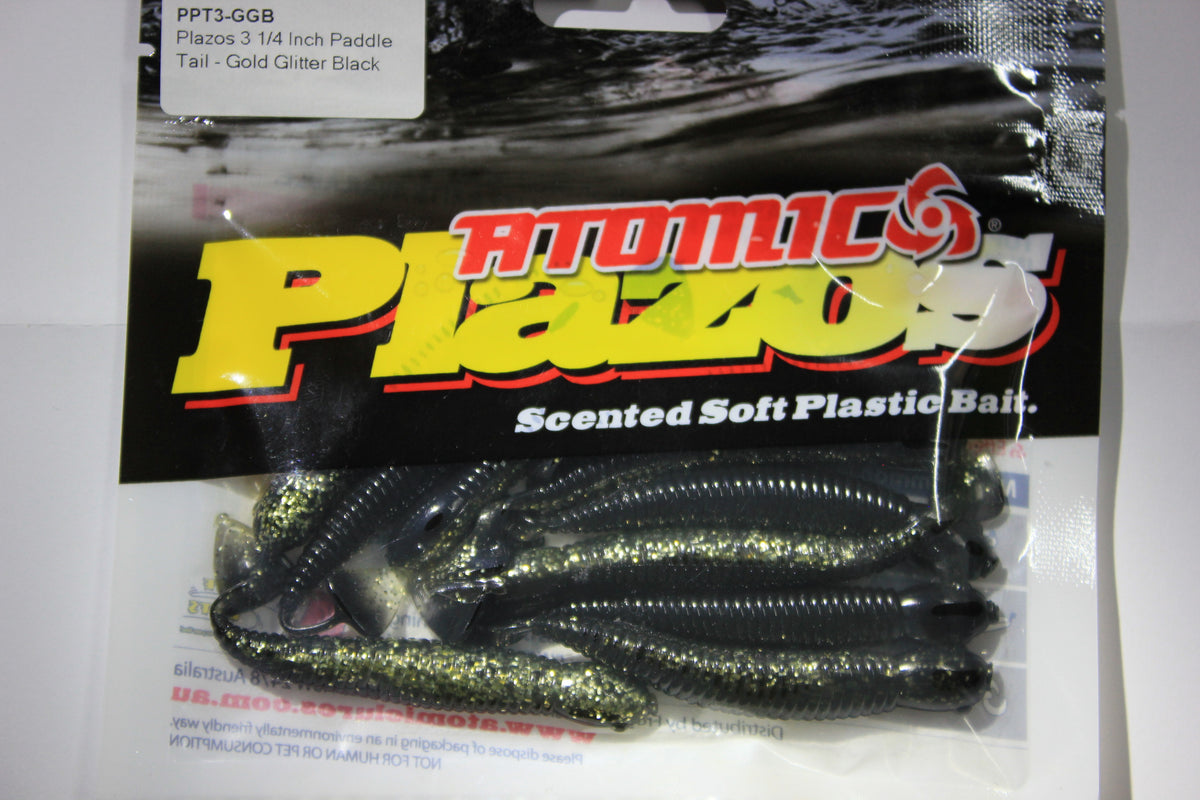 Atomic Plazos Scented Soft Plastic Bait 2 1/2" and 3 1/4" Paddle Tail ...